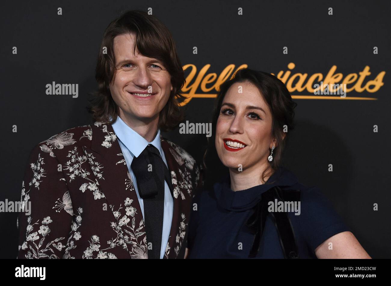 Bart Nickerson, left, and Ashley Lyle arrive at the premiere of ...