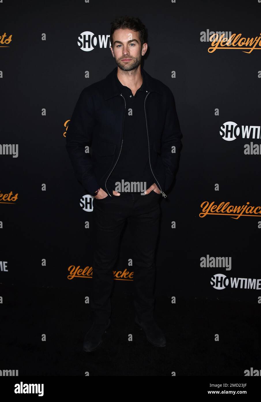 Chase Crawford arrives at the premiere of "Yellowjackets" on Wednesday ...