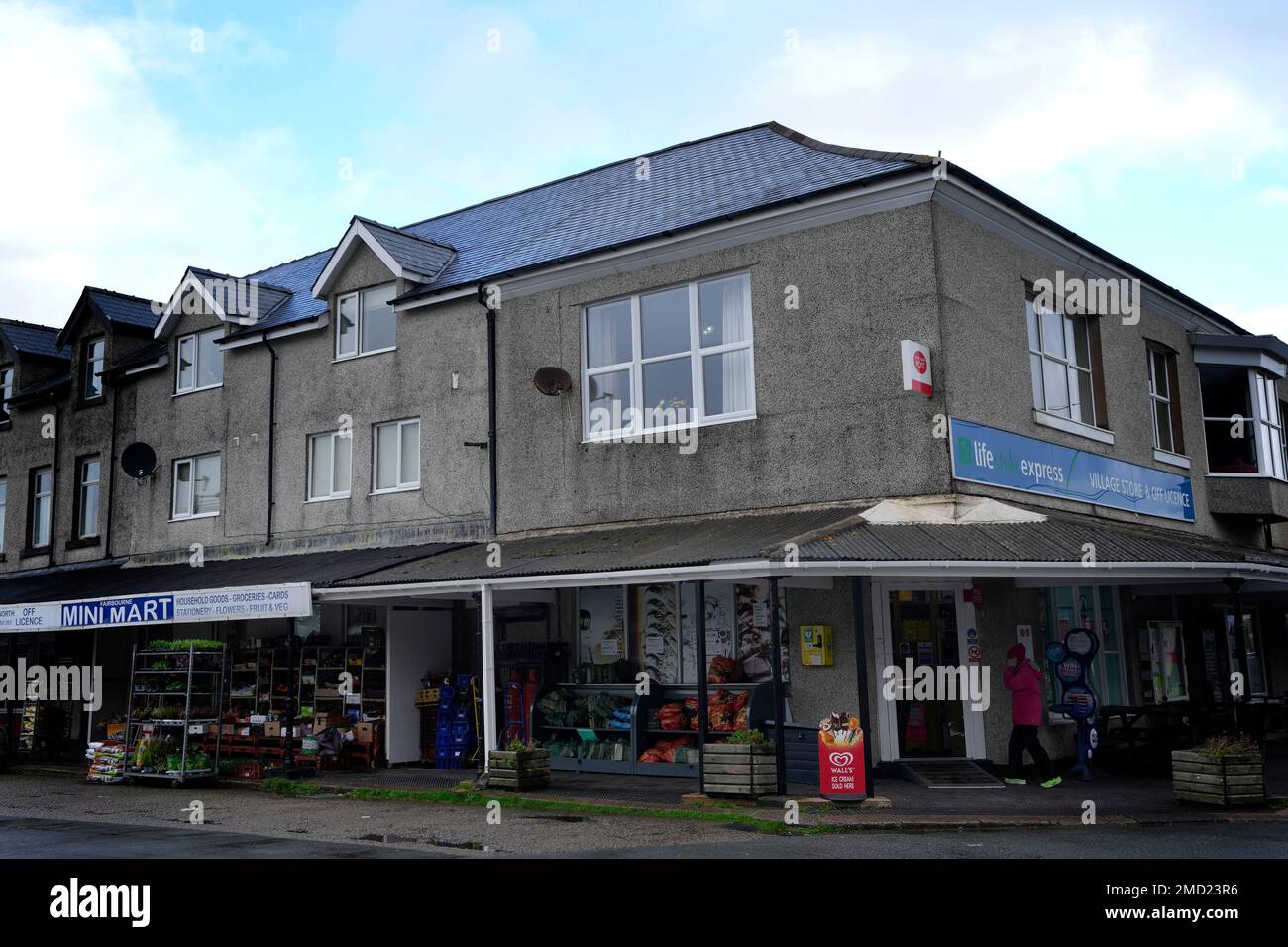 A view of the shops in Fairbourne, Gwynedd in Wales, Wednesday, Oct. 20 ...
