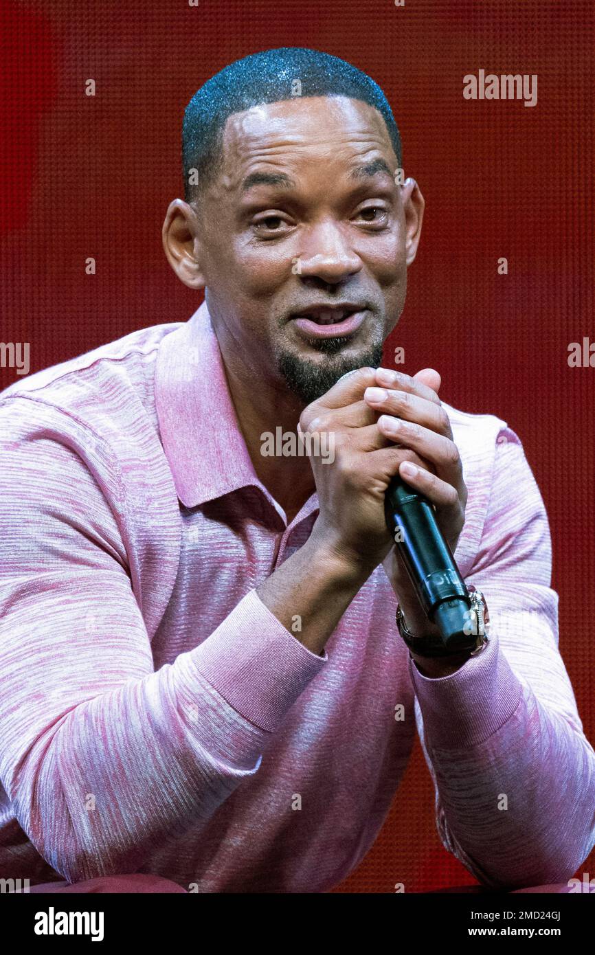 Will Smith speaks with Mark Manson during a tour to promote his new ...