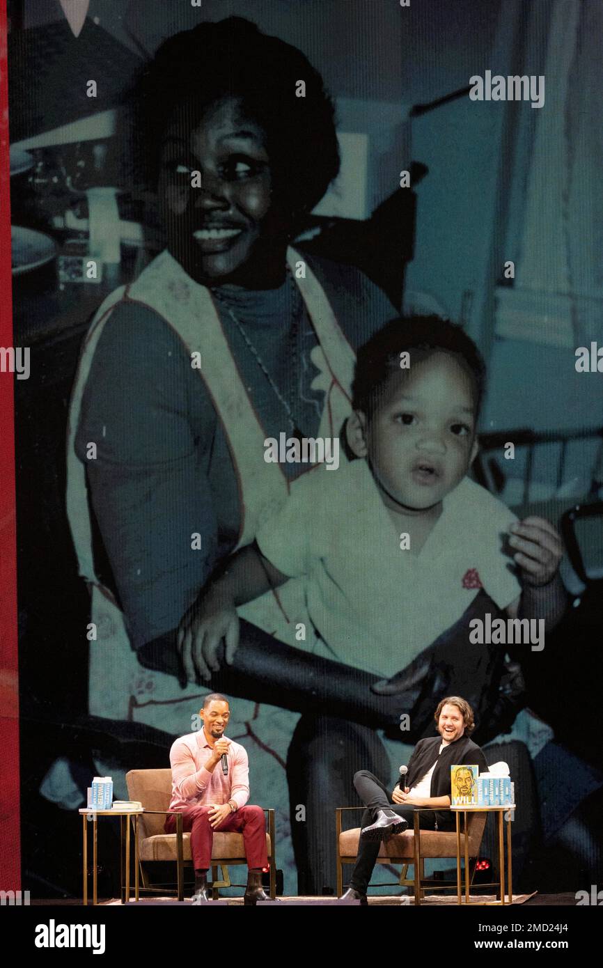 Will Smith speaks with Mark Manson during a tour to promote his new ...