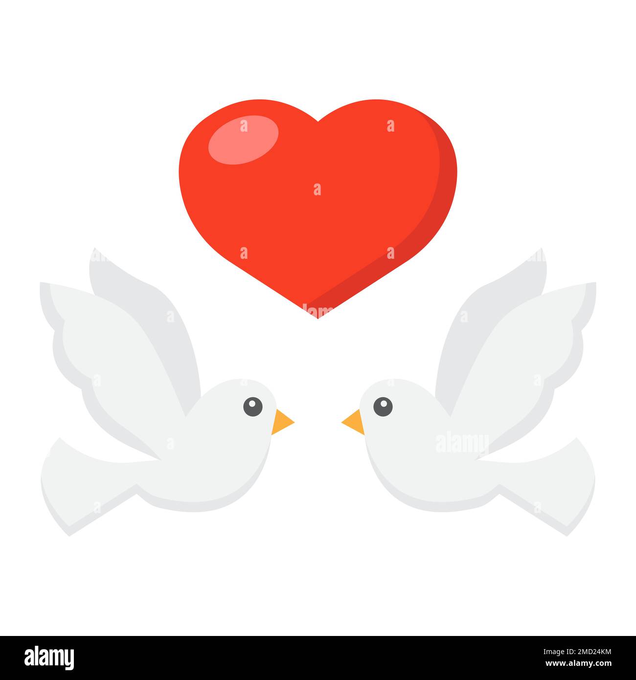 Couple doves icon Stock Vector Images - Alamy