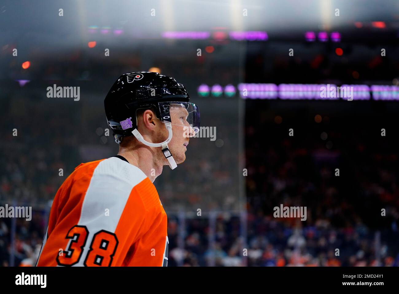 Philadelphia Flyers' Patrick Brown plays during an NHL hockey game ...