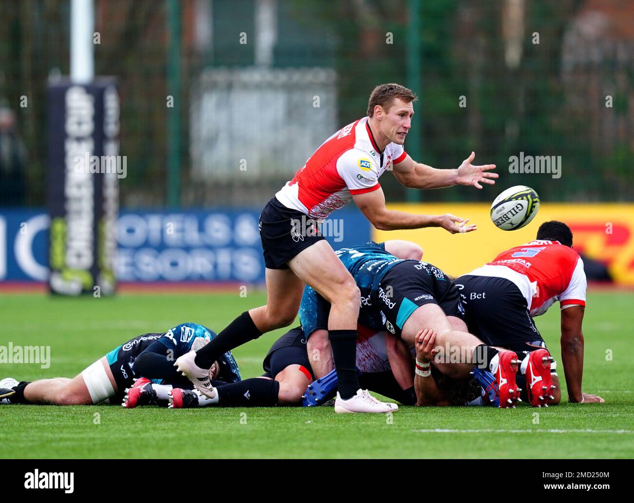 Emirates Lions' Andre Warner in action during the EPCR Challenge Cup ...