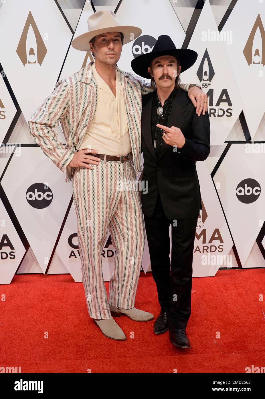 Mark Wystrach, left, and Jess Carson of Midland arrive at the 55th ...