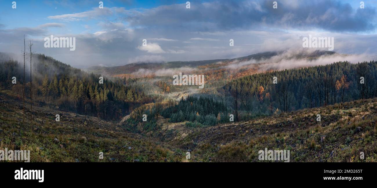 Mist Clearing from Macclesfield Forest in autumn, Macclesfield Forest ...