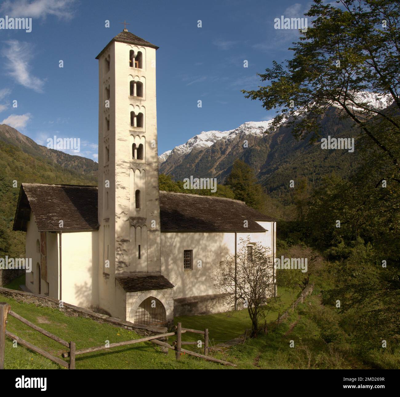 Chapel of Saint Giovanni Nepomuceno in Mesocco, Swiss Canton of Grisons Stock Photo - Alamy