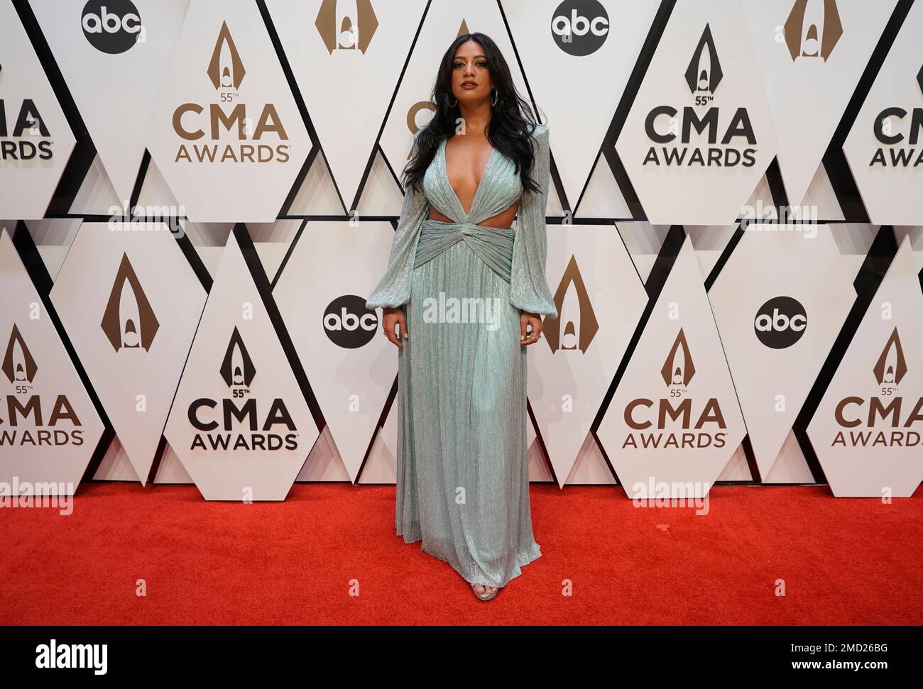 Madeline Edwards arrives at the 55th annual CMA Awards on Wednesday ...