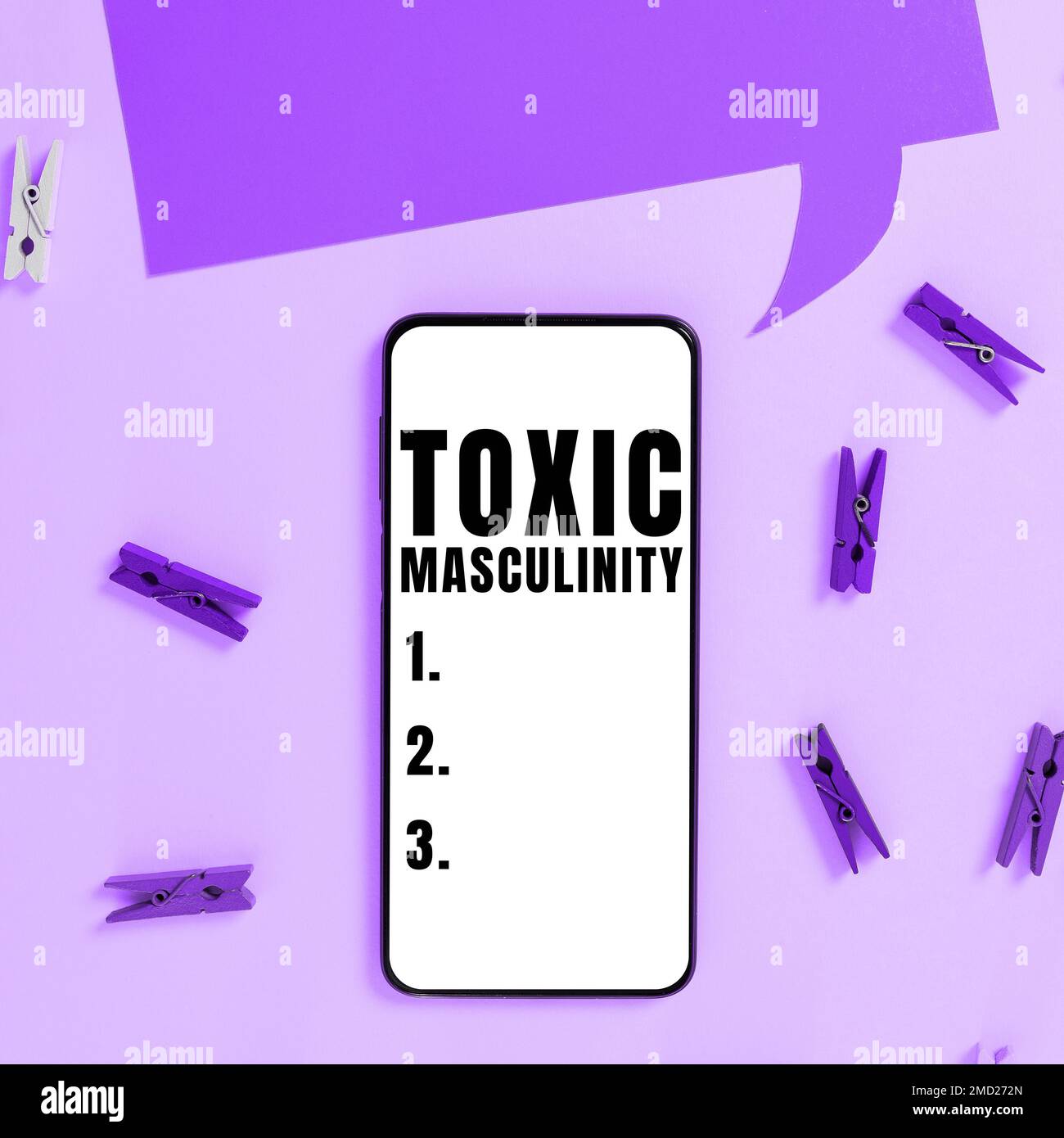 Text caption presenting Toxic Masculinity. Business concept describes ...