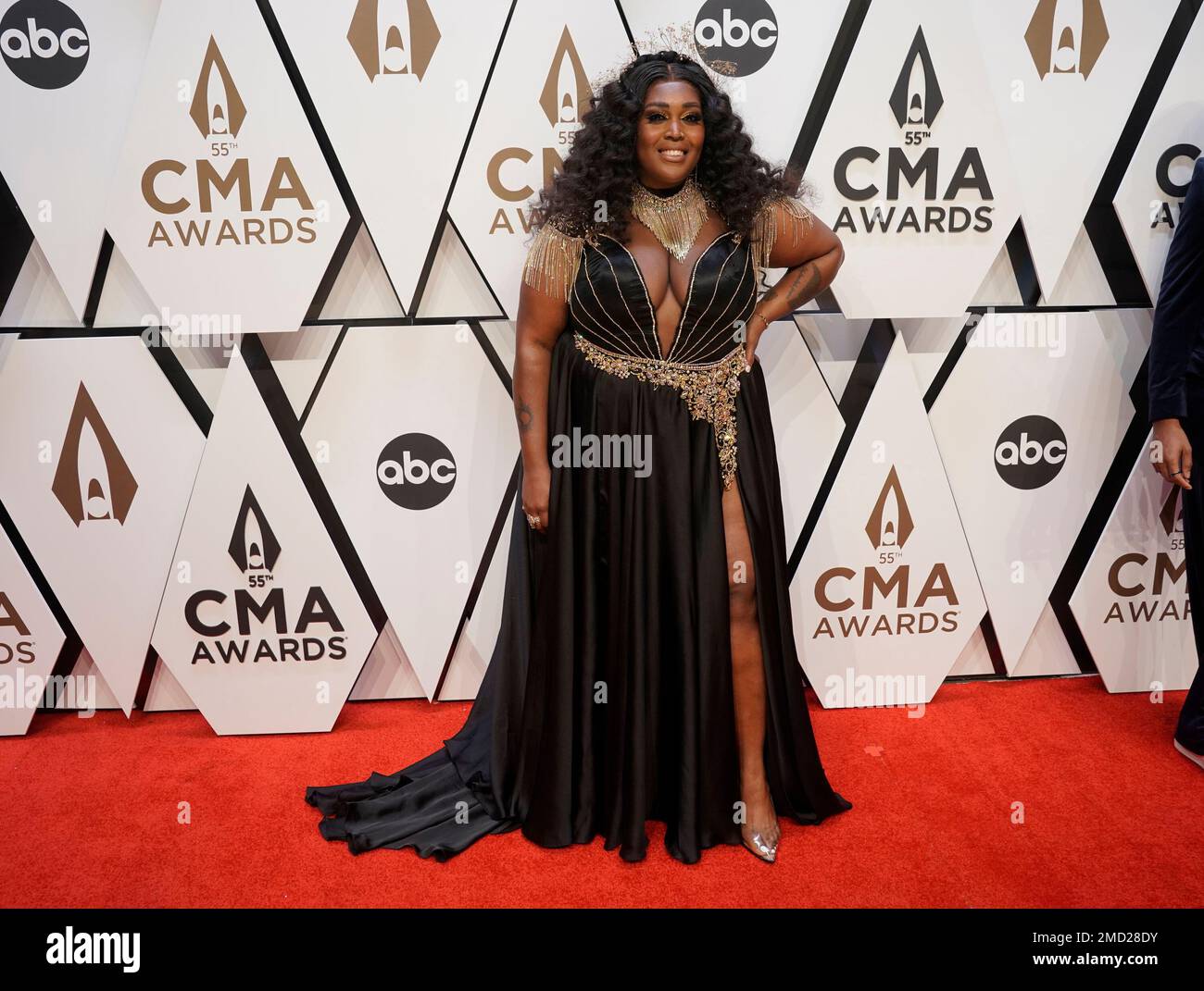 Brittney Spencer arrives at the 55th annual CMA Awards on Wednesday ...