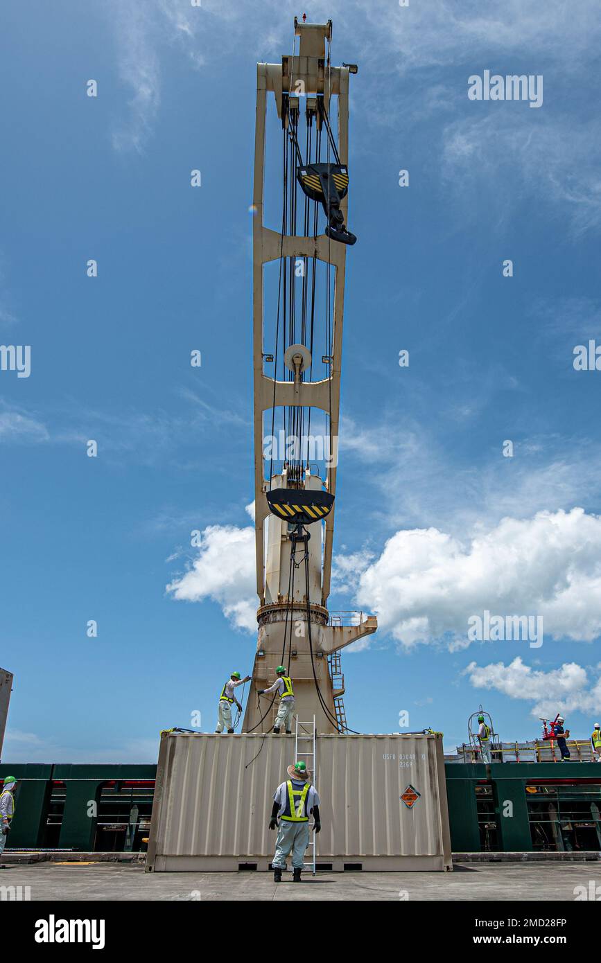 Deckhands from the Military Surface Deployment and Distribution Command ...