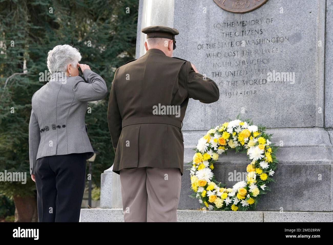 Major General Bret D. Daugherty, right, Adjutant General and commander ...