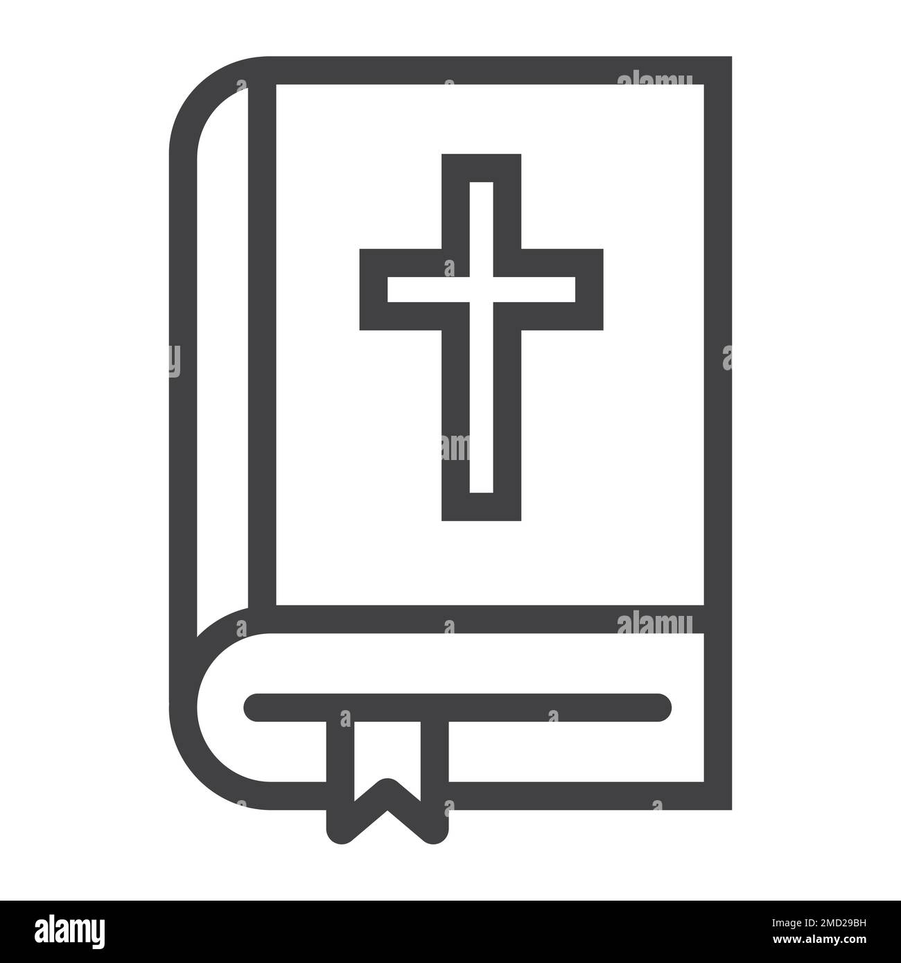 Bible line icon, easter and holiday, book sign vector graphics, a ...