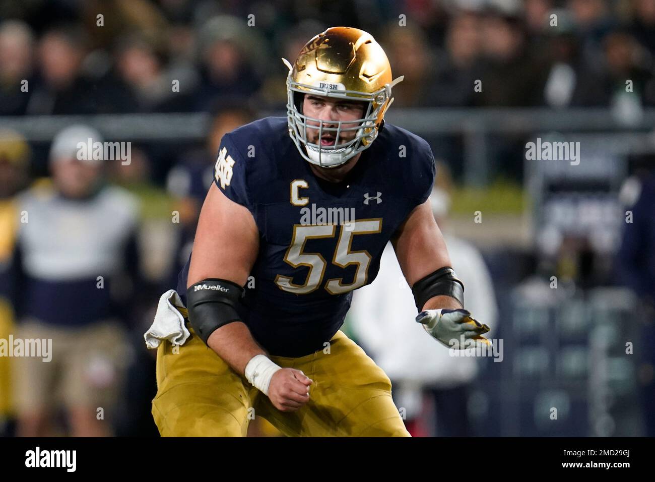 FILE - Notre Dame offensive lineman Jarrett Patterson (55) plays ...