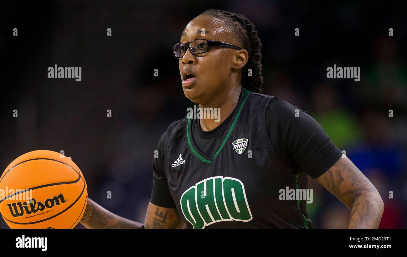 Ohio's Erica Johnson (4) during an NCAA basketball game against Notre ...