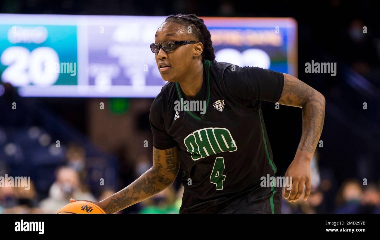 Ohio's Erica Johnson (4) during an NCAA basketball game against Notre ...