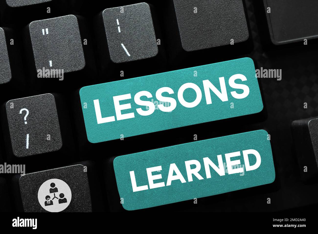 Hand writing sign Lessons Learned. Word for Promote share and use knowledge derived from ...