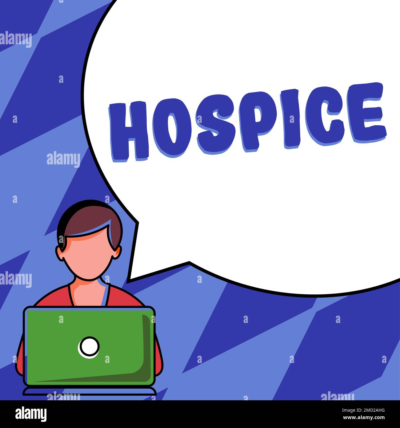 Text sign showing Hospice. Word for focuses on the palliation of a ...