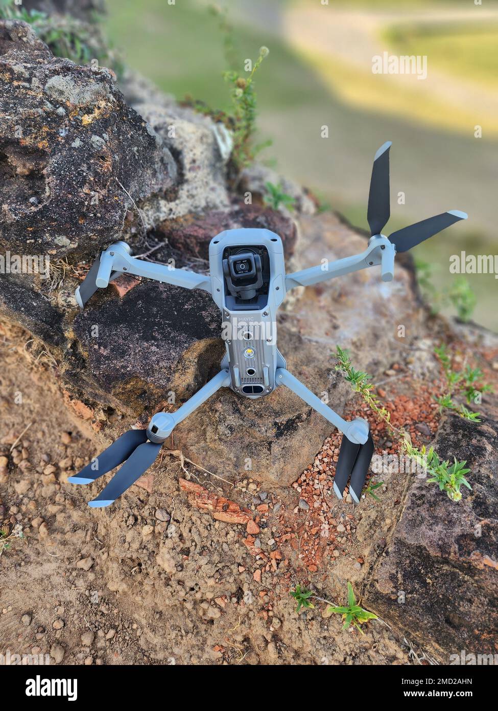 A view of the drone on the rock Stock Photo - Alamy