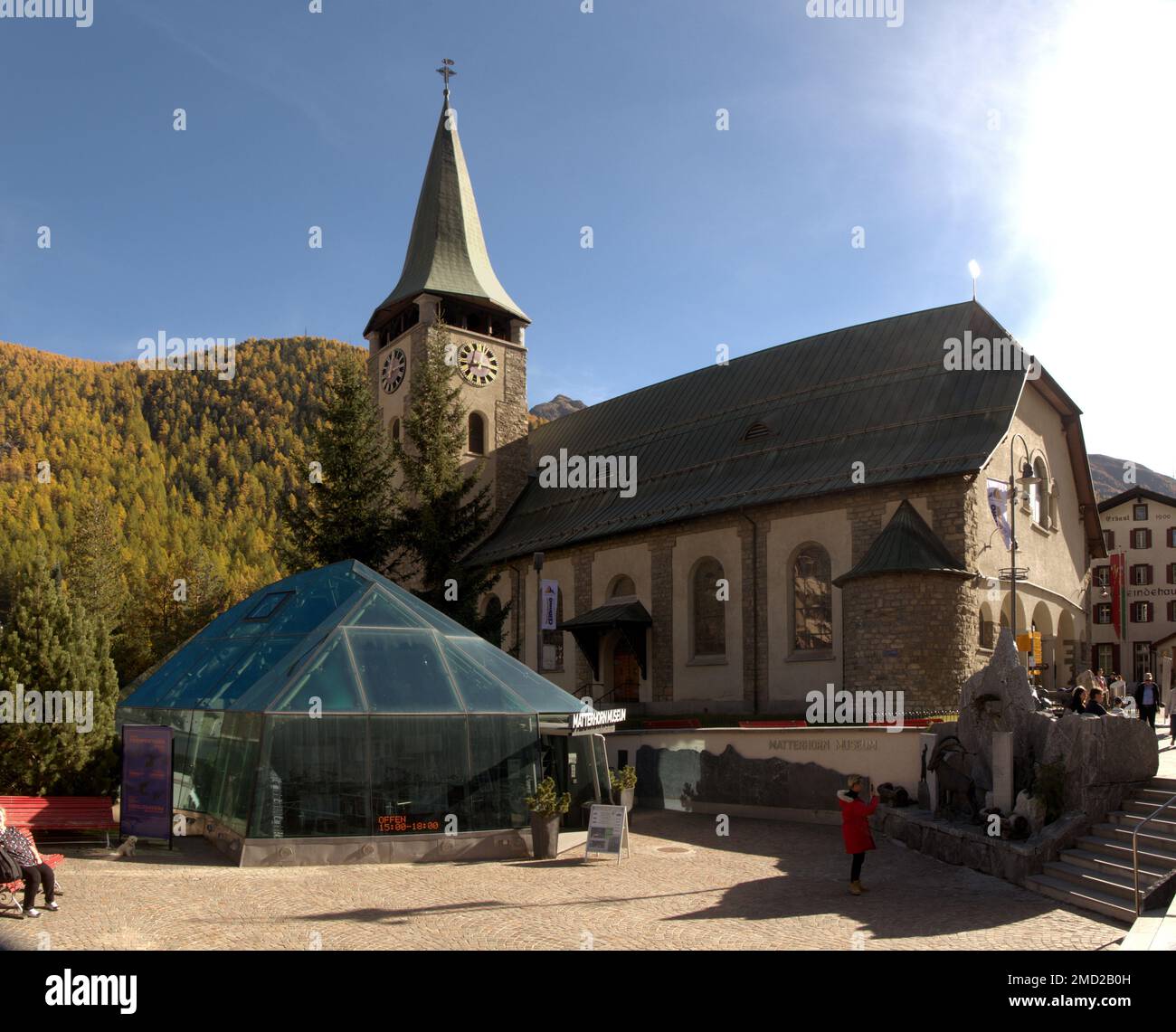 Zermatt church of st mauritius hi-res stock photography and images - Alamy