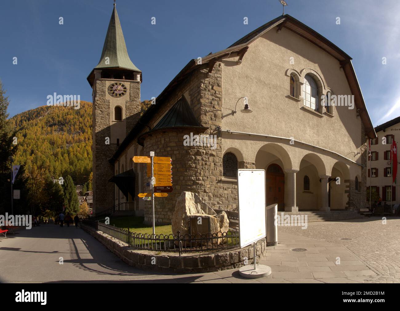 Zermatt church of st mauritius hi-res stock photography and images - Alamy