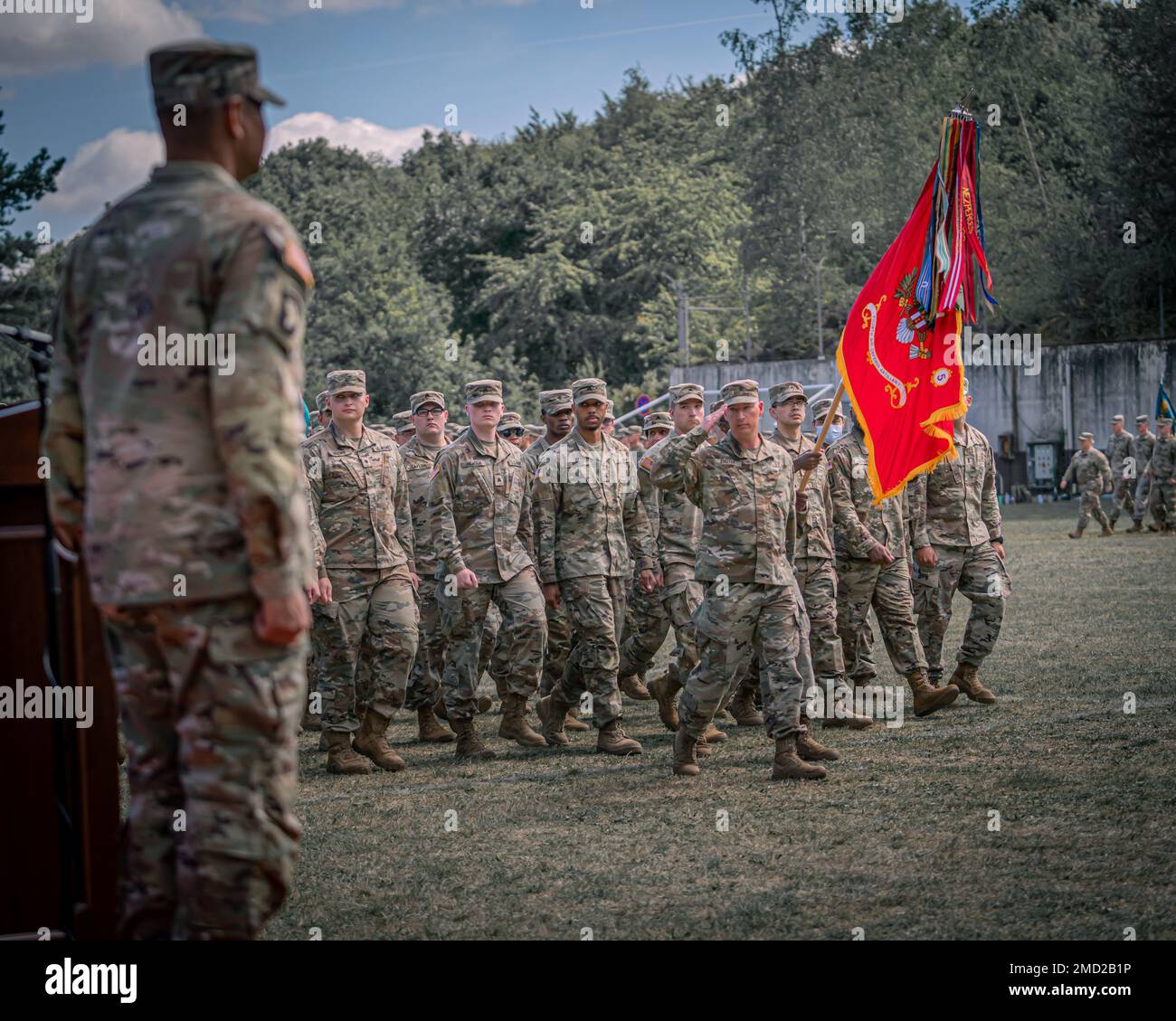 U.S. Army Maj. David Endter, commander of 5th Battalion 4th Air Defense ...