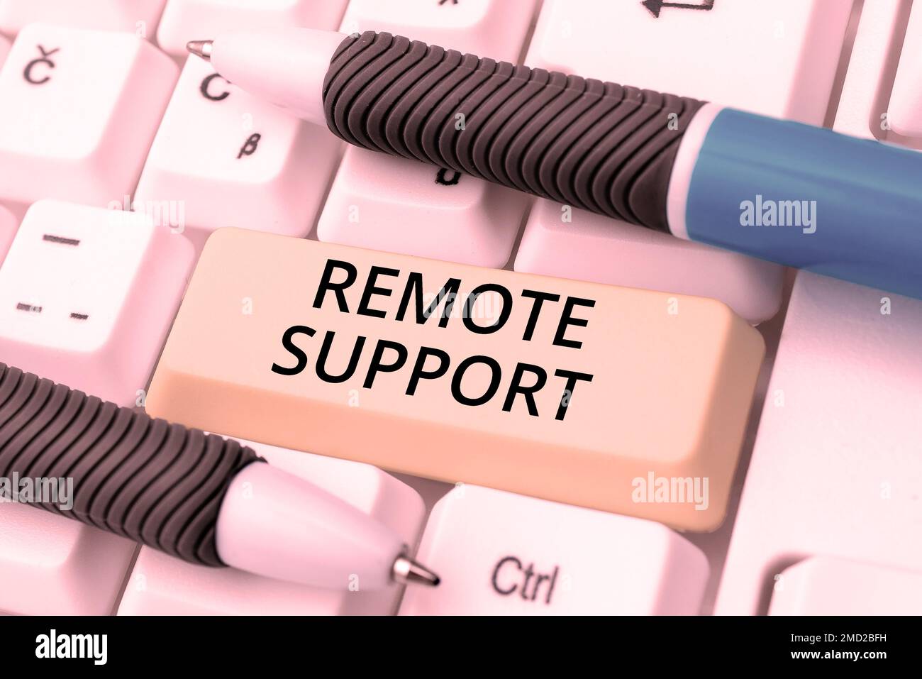 Handwriting text Remote Support. Internet Concept help end-users to ...