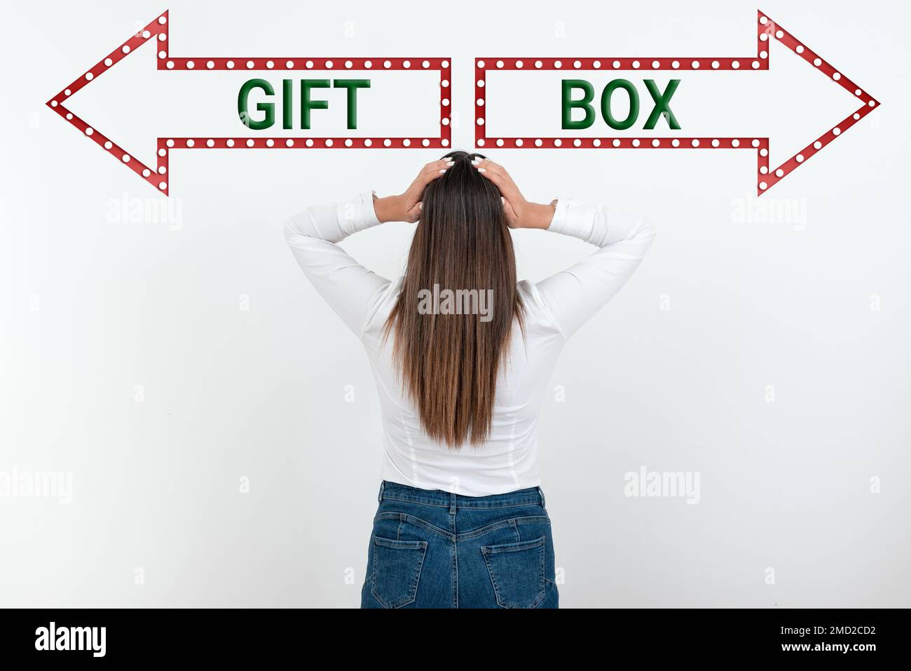 Text showing inspiration Gift Box. Business idea A small cointainer ...
