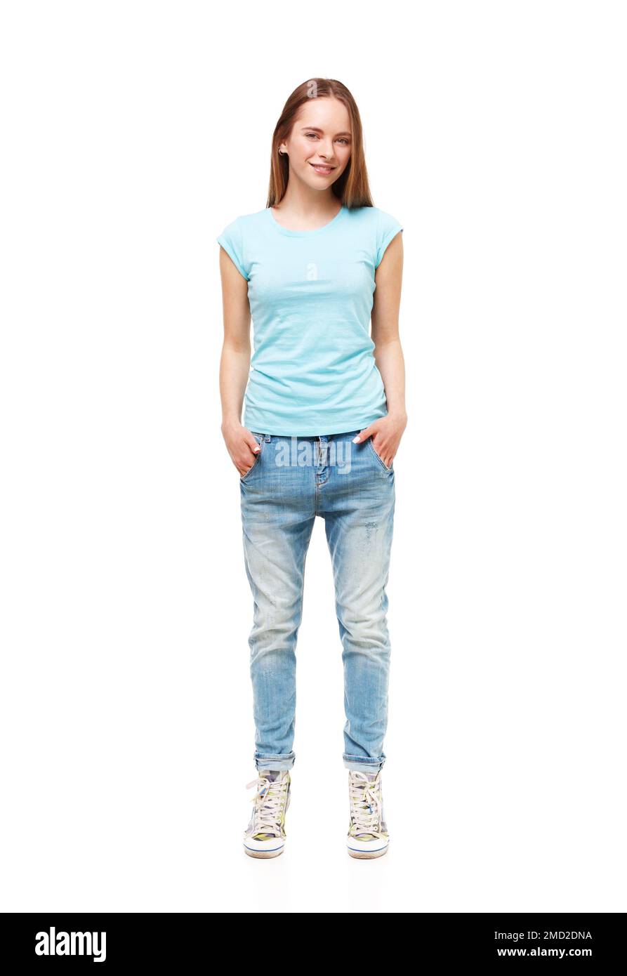 Woman beautiful standing portrait full body Cut Out Stock Images ...