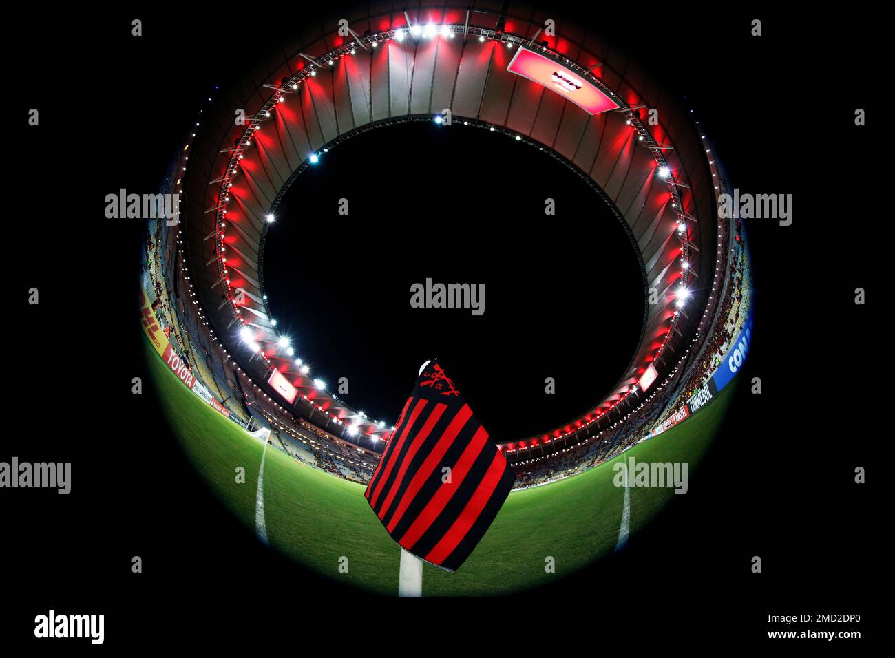 Maracanã stadium full of Flamengo soccer fans. Traditional football ...