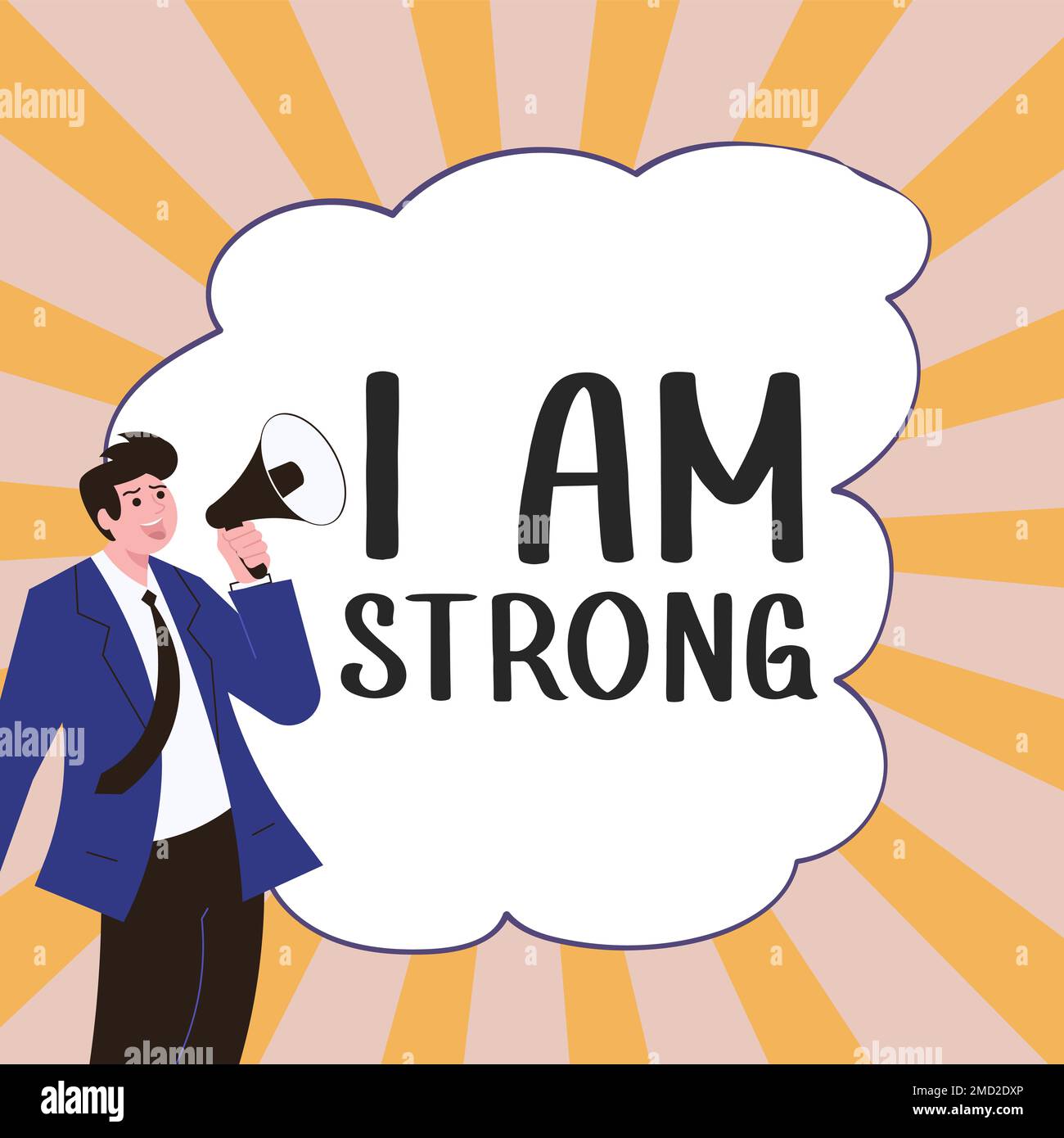 Conceptual display I Am Strong. Concept meaning Have great strength ...