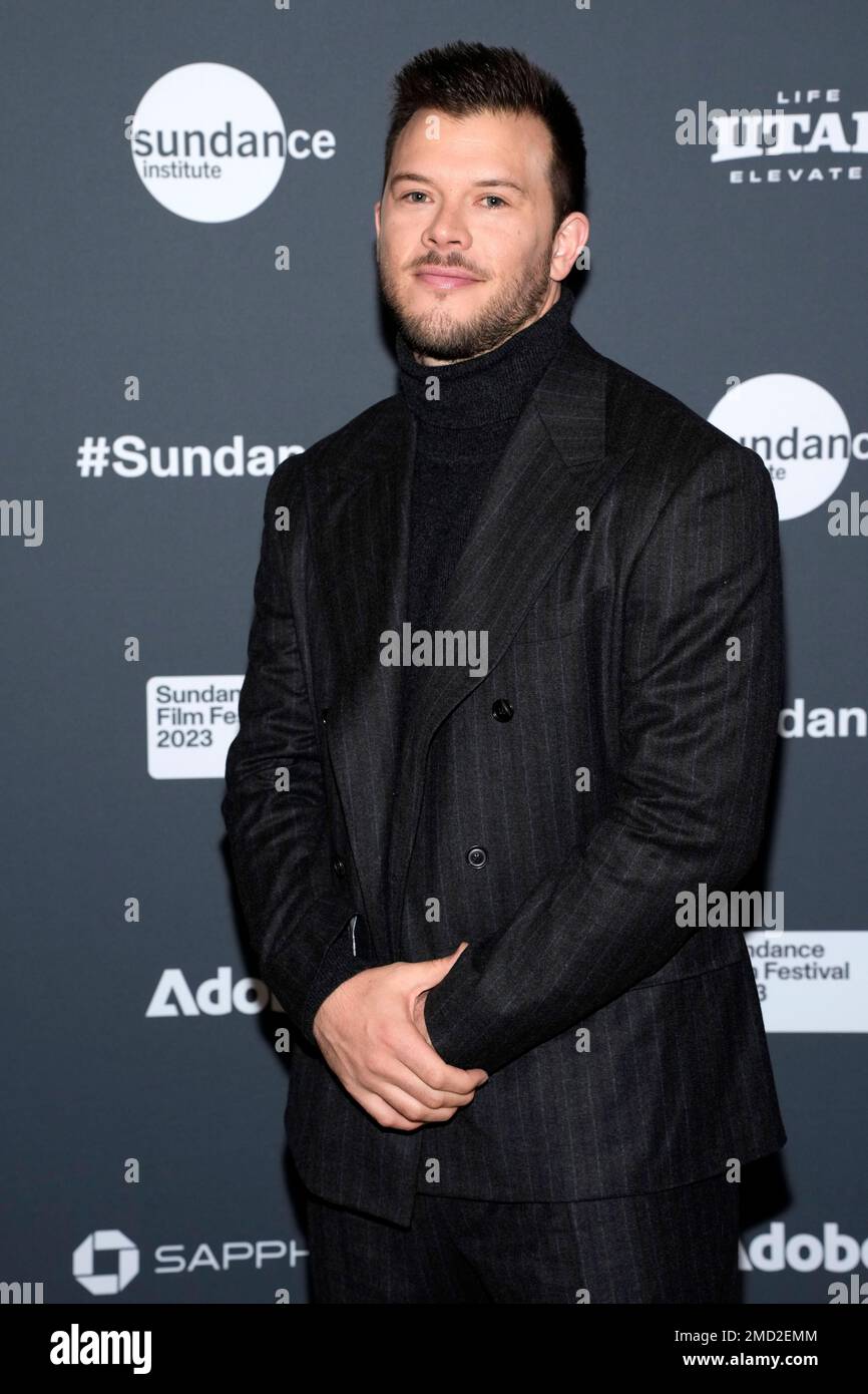 Jimmy Tatro attends the premiere of "Theater Camp" at the Eccles ...