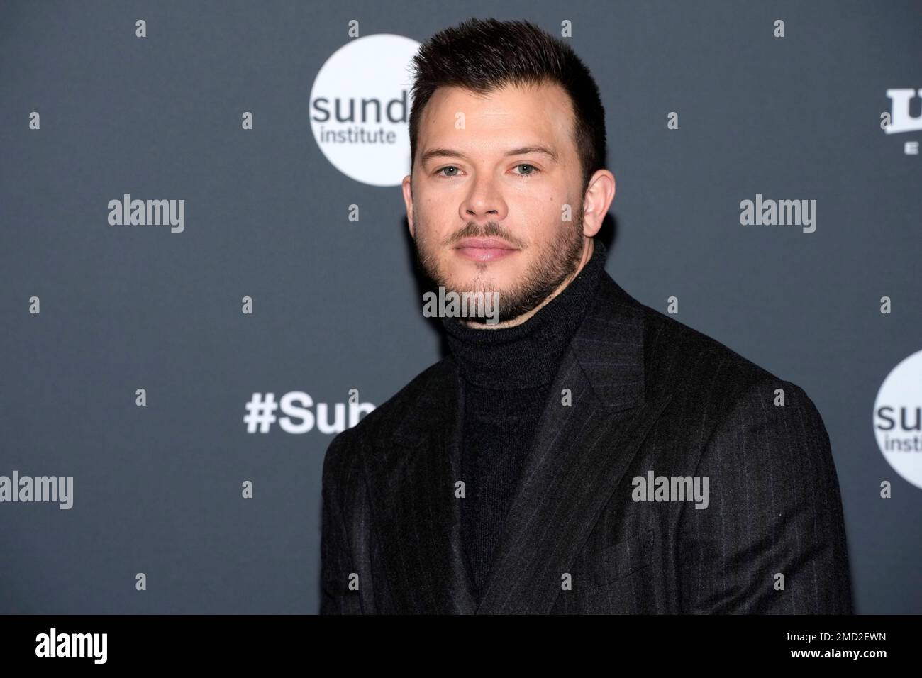 Jimmy Tatro attends the premiere of "Theater Camp" at the Eccles ...