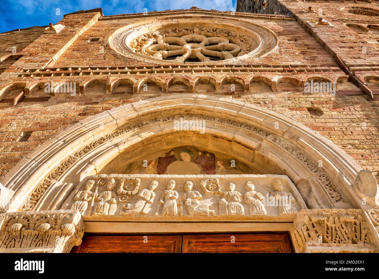 Rose window and lunette of the church of Santa Maria Maggiore, Pianella ...