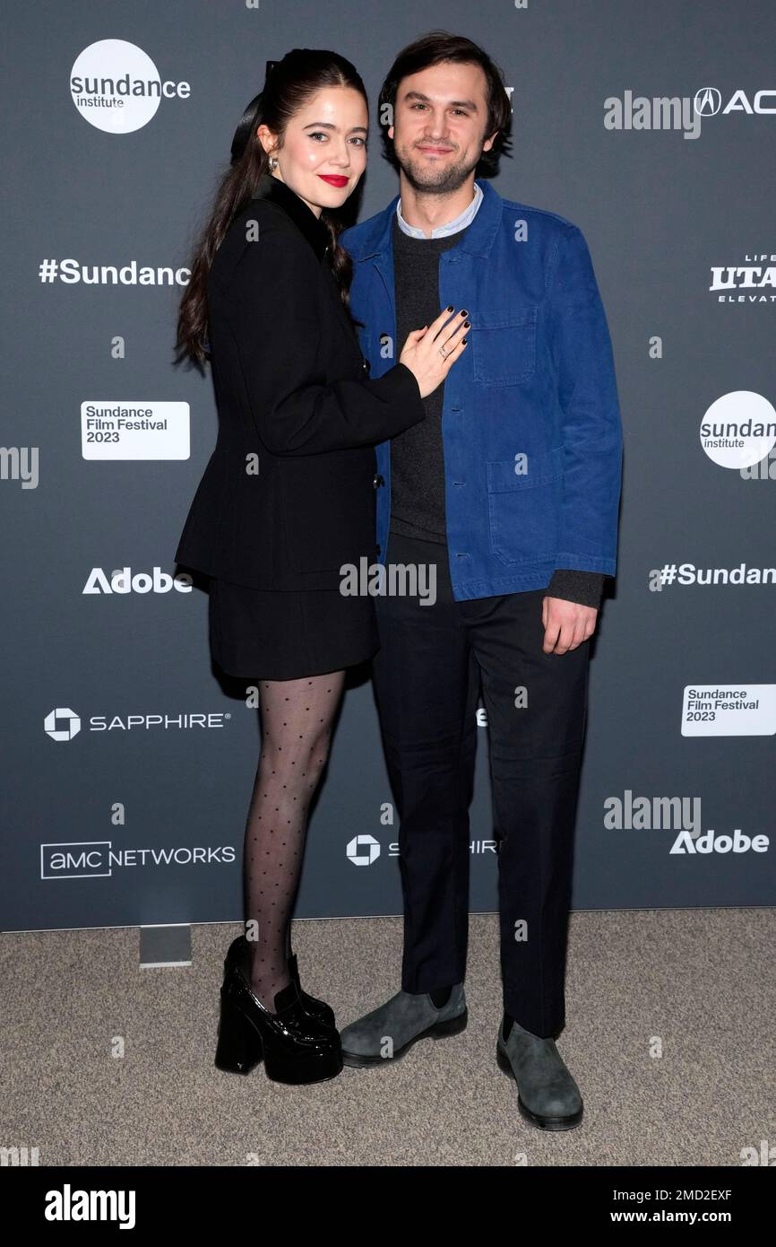 Molly Gordon and Nick Lieberman attend the premiere of "Theater Camp ...