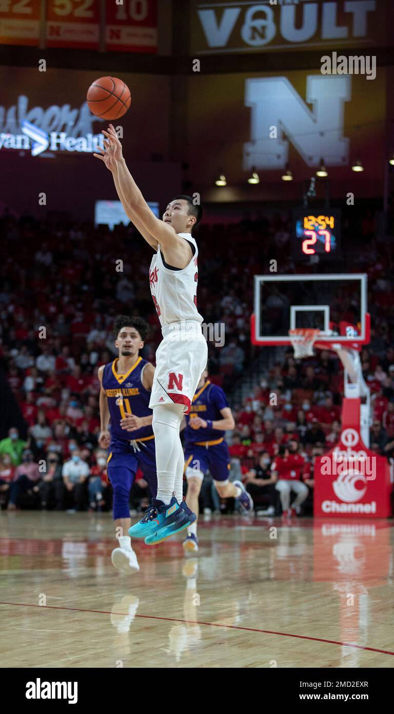 University of Nebraska guard Keisei Tominaga shoots a 3-pointer during ...