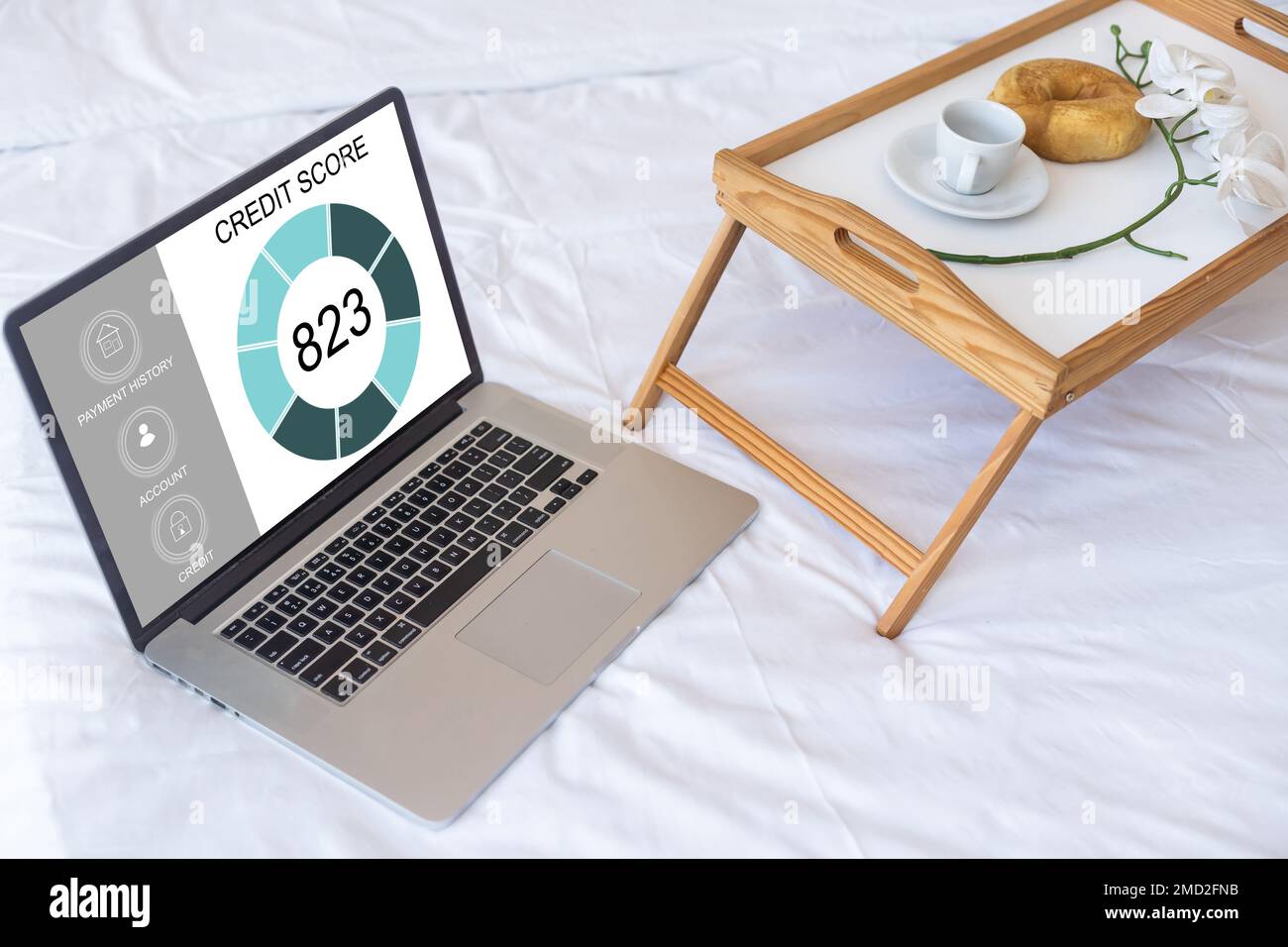 Checking Credit Score Ranking On Laptop Computer Stock Photo - Alamy