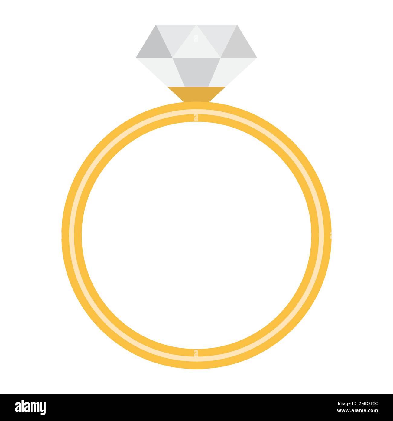 Diamond ring flat icon, valentines day and romantic, jewel sign vector ...