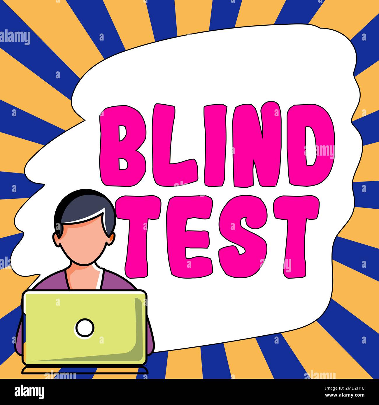 Writing displaying text Blind Test. Business concept Social engagement ...