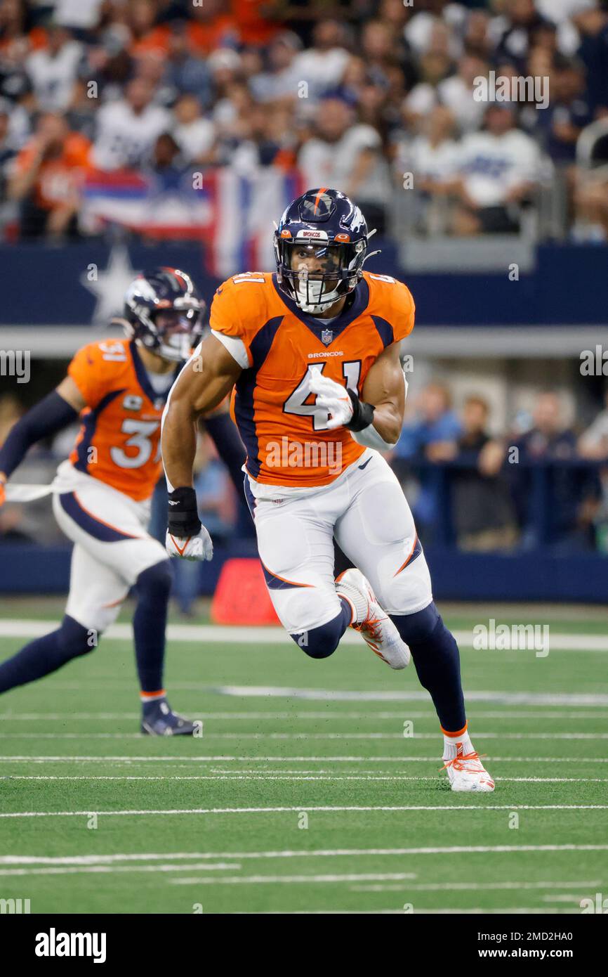 Denver Broncos safety Jamar Johnson (41) defends against the Dallas ...