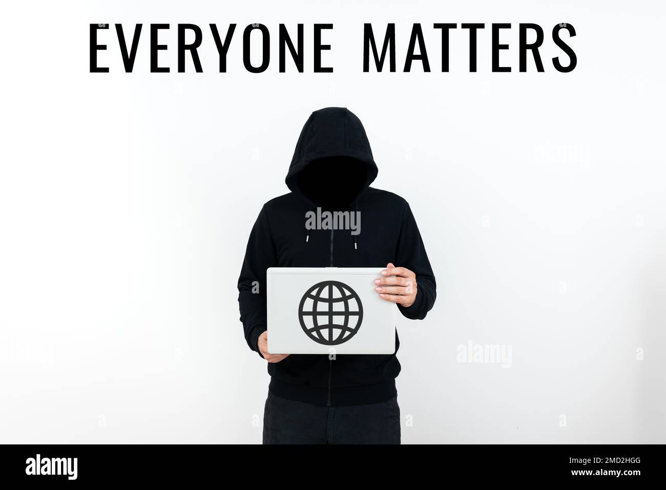 Conceptual caption Everyone Matters. Internet Concept all the people ...