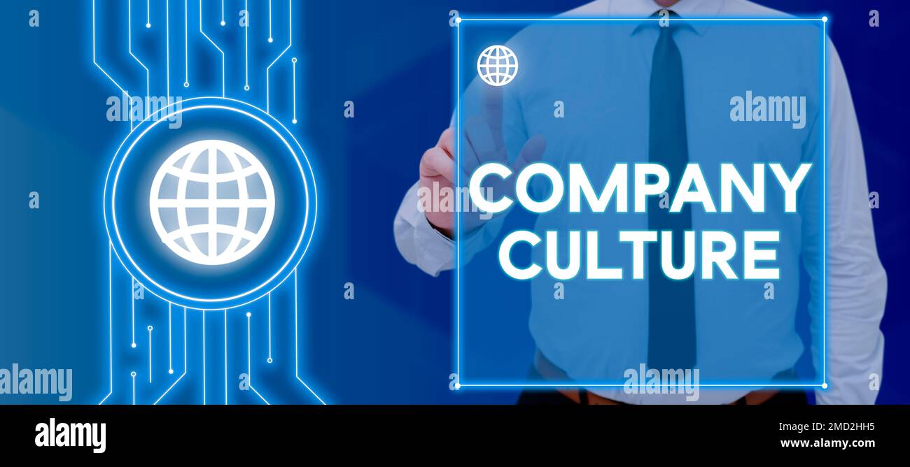 Text caption presenting Company Culture. Word for The environment and ...
