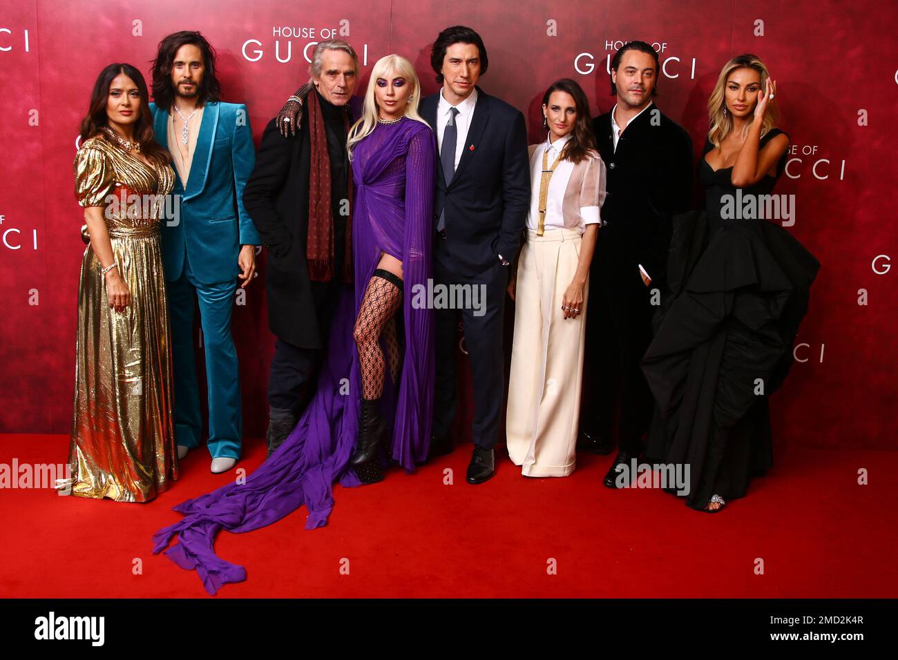 Salma Hayek, from left, Jared Leto, Jeremy Irons, Lady Gaga, Adam ...