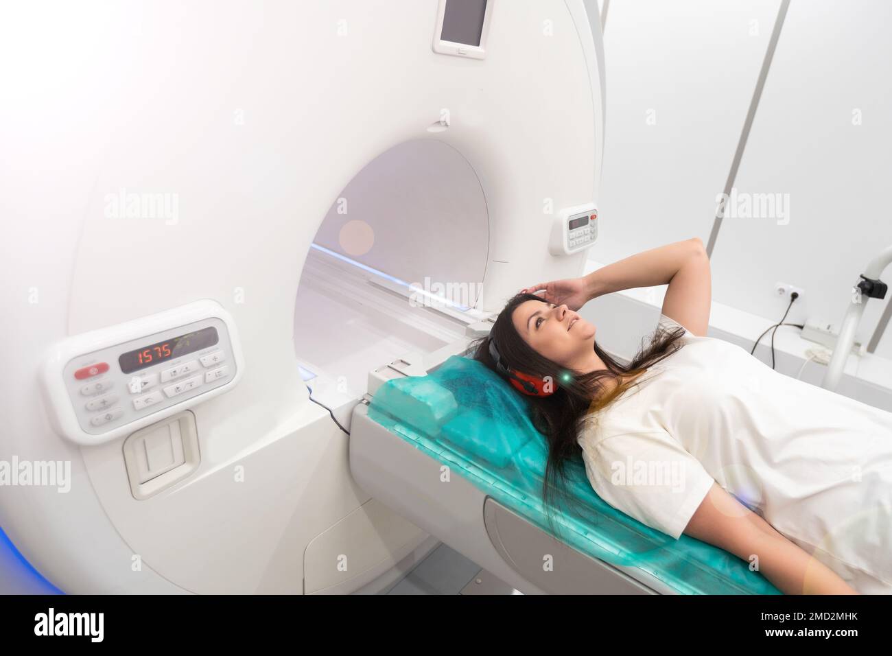 Medical CT or MRI Scan with a patient in the modern hospital laboratory ...