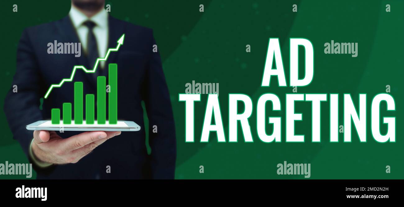 Conceptual display Ad Targeting. Business showcase target the most ...