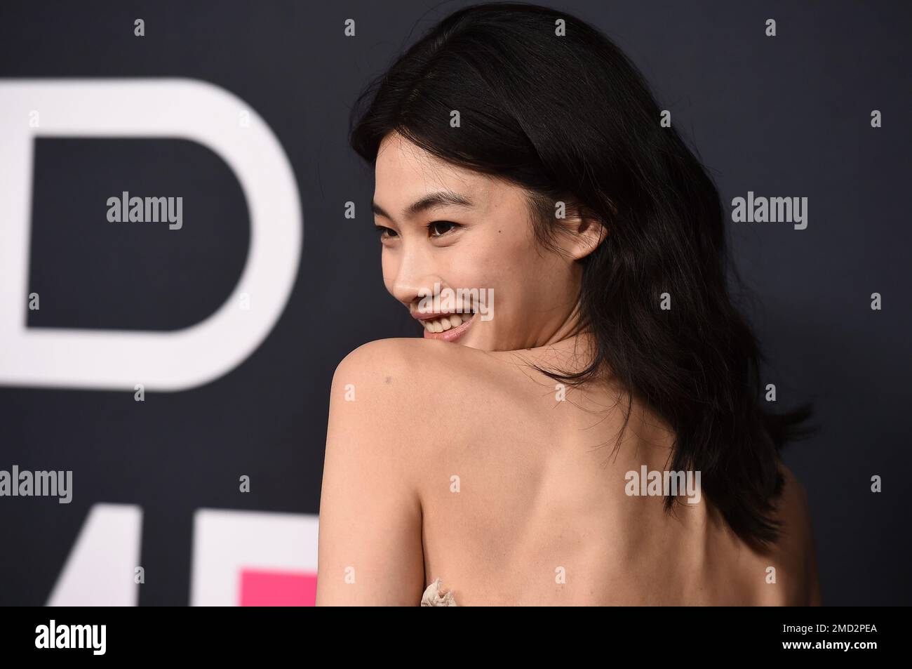 Cast member Jung Hoyeon arrives at a red carpet event for "Squid Game ...