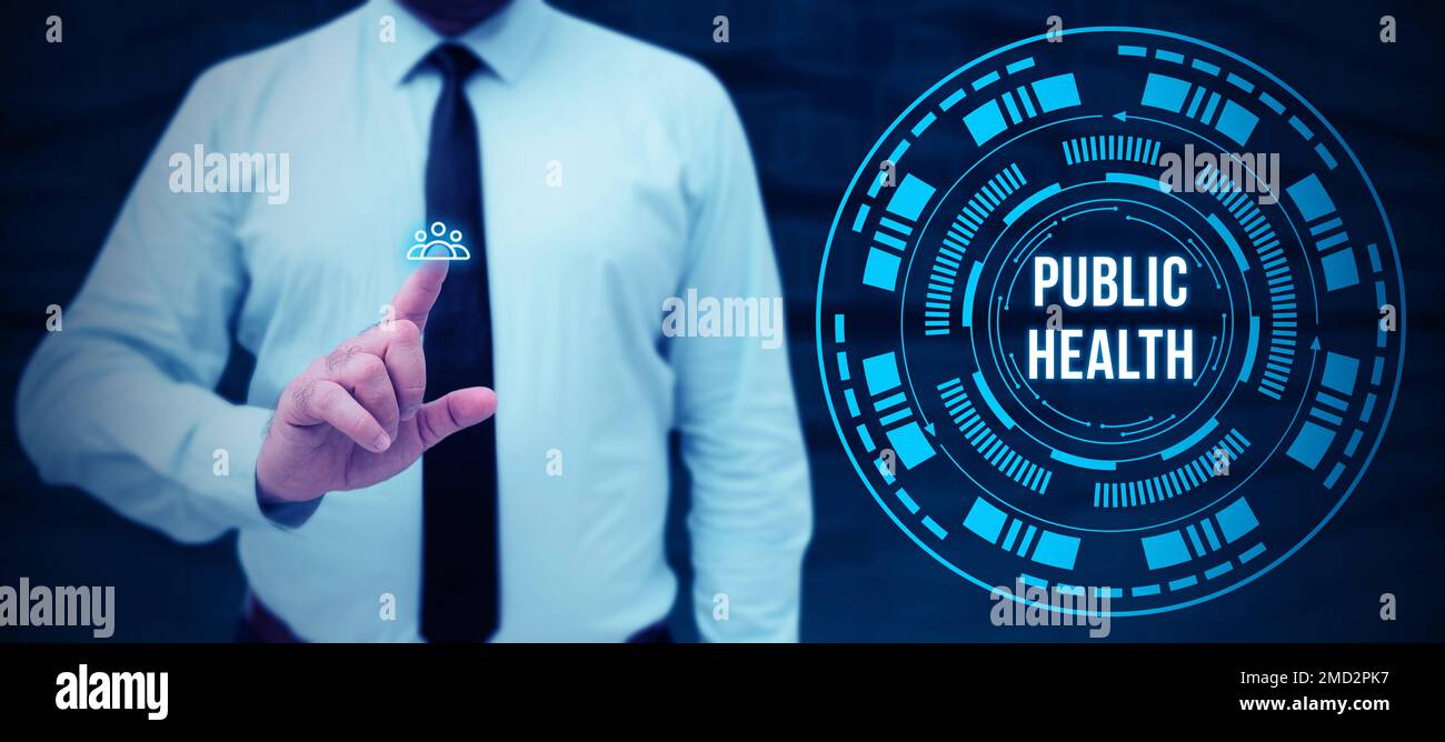 Sign displaying Public Health. Business approach Promoting healthy ...