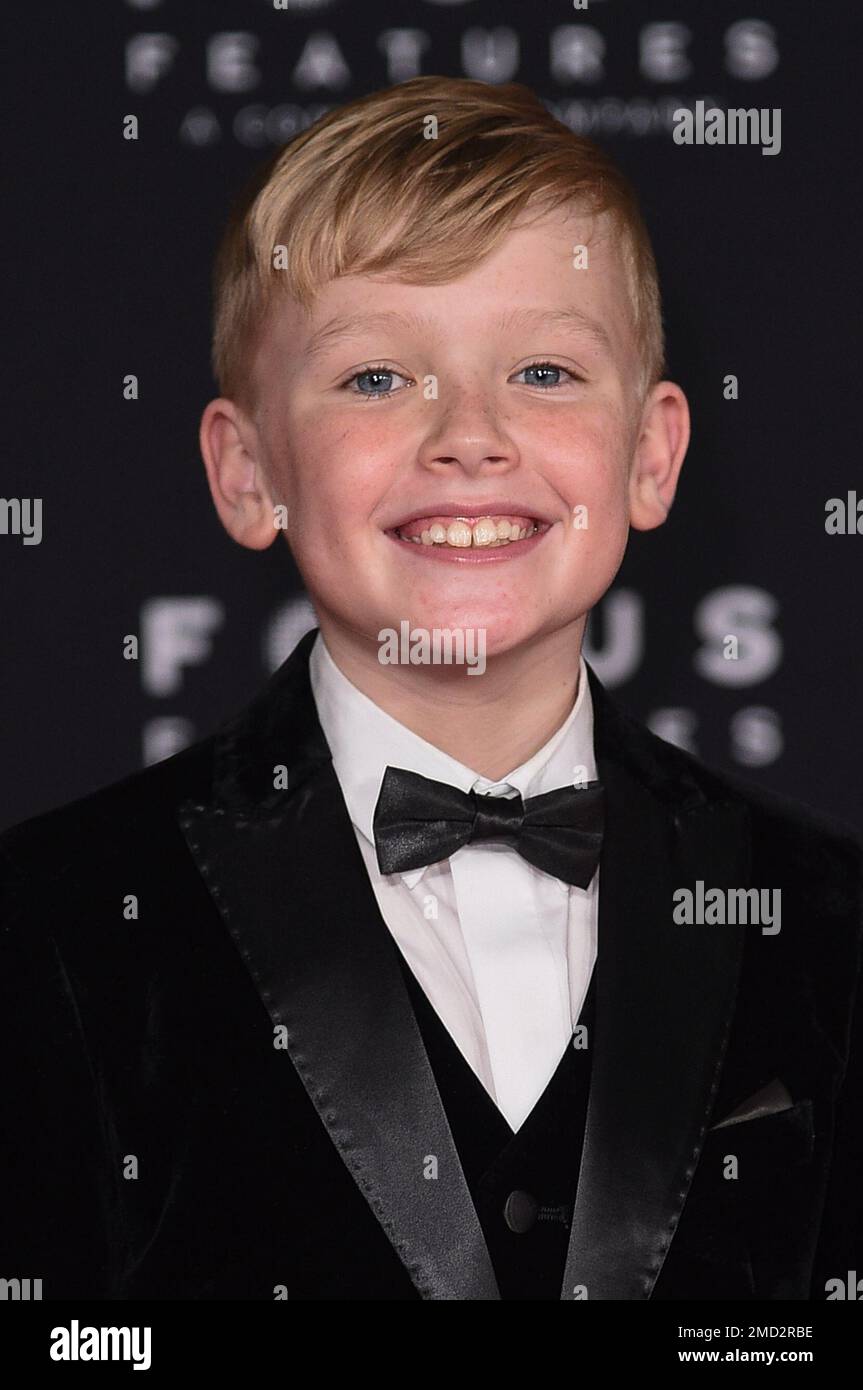 Jude Hill arrives at the premiere of "Belfast" on Monday, Nov. 8, 2021 ...