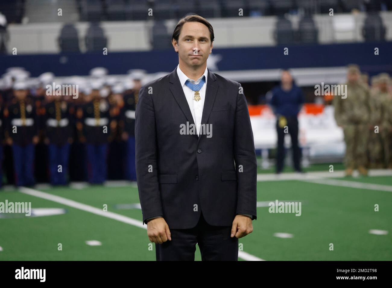 Medal of Honor recipient Lt. Colonel Will Swenson is recognized during ...