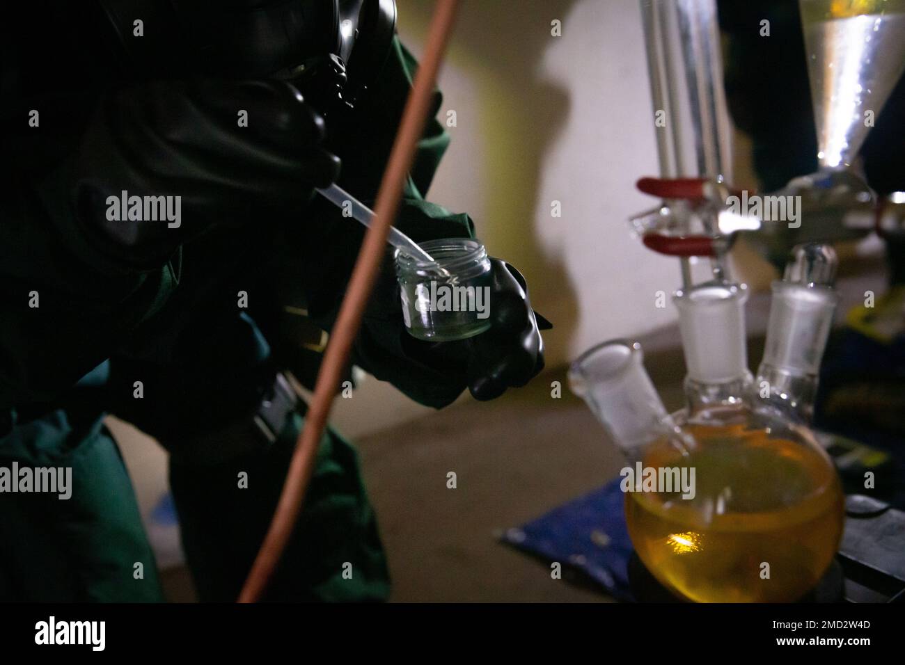 U.S. Marine Corps Lance Cpl. Stephanie Nelson, a chemical, biological ...